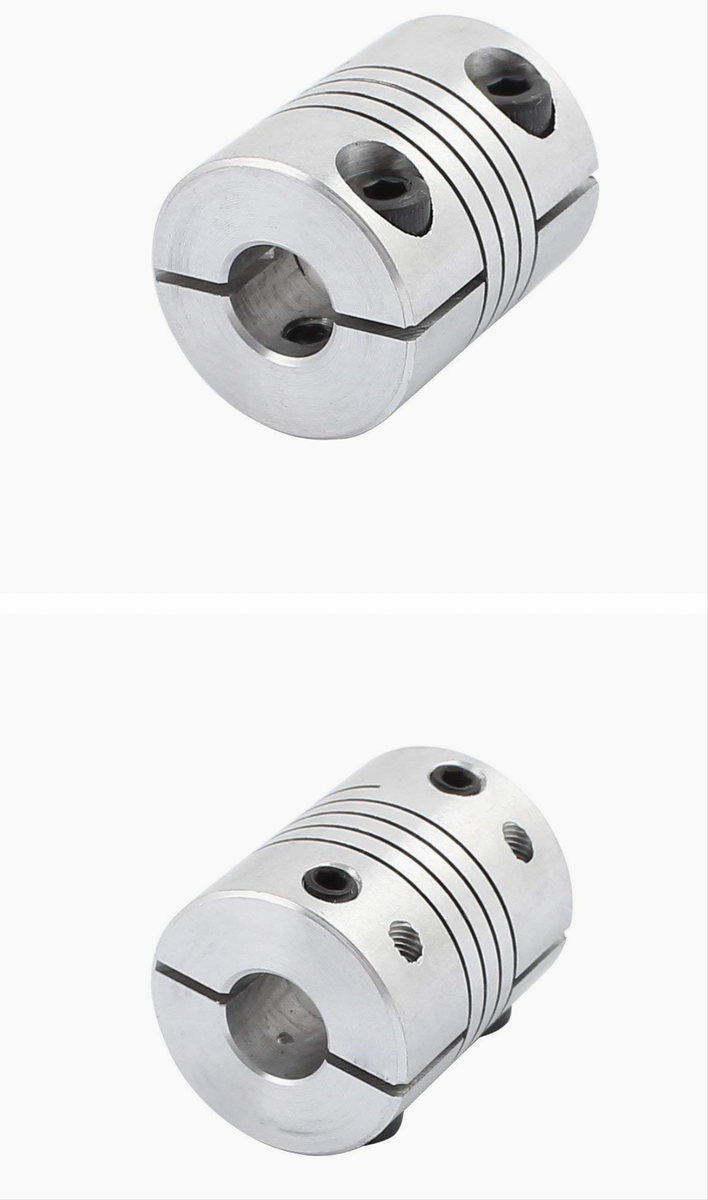 8mm to 6.35mm Shaft Coupling 25mm Length 20mm Diameter Stepper Motor C ...