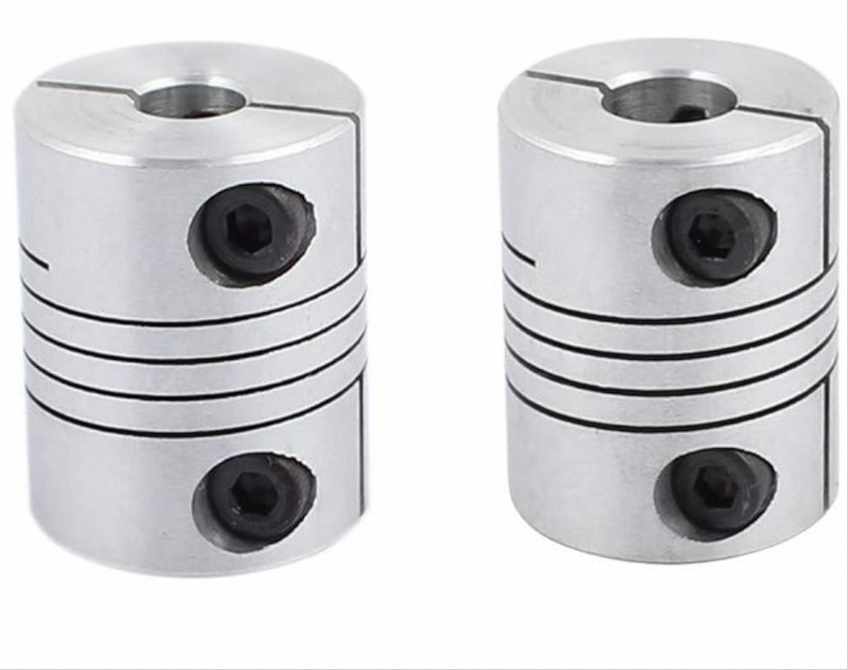 8mm to 6.35mm Shaft Coupling 25mm Length 20mm Diameter Stepper Motor C ...