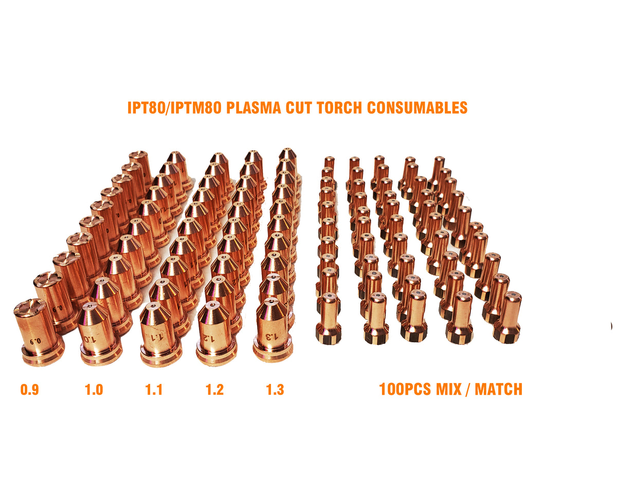 IPT80 / IPTM80 / PT80 plasma cut torch consumables / electrode / tips ...
